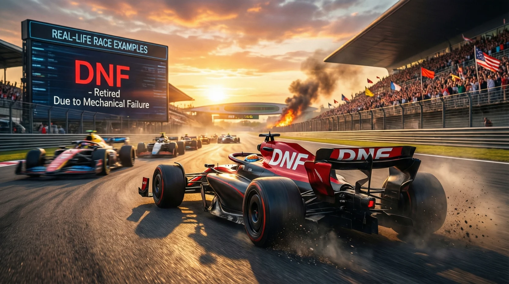 What Does DNF Mean in F1: Real-Life Race Examples (2026)